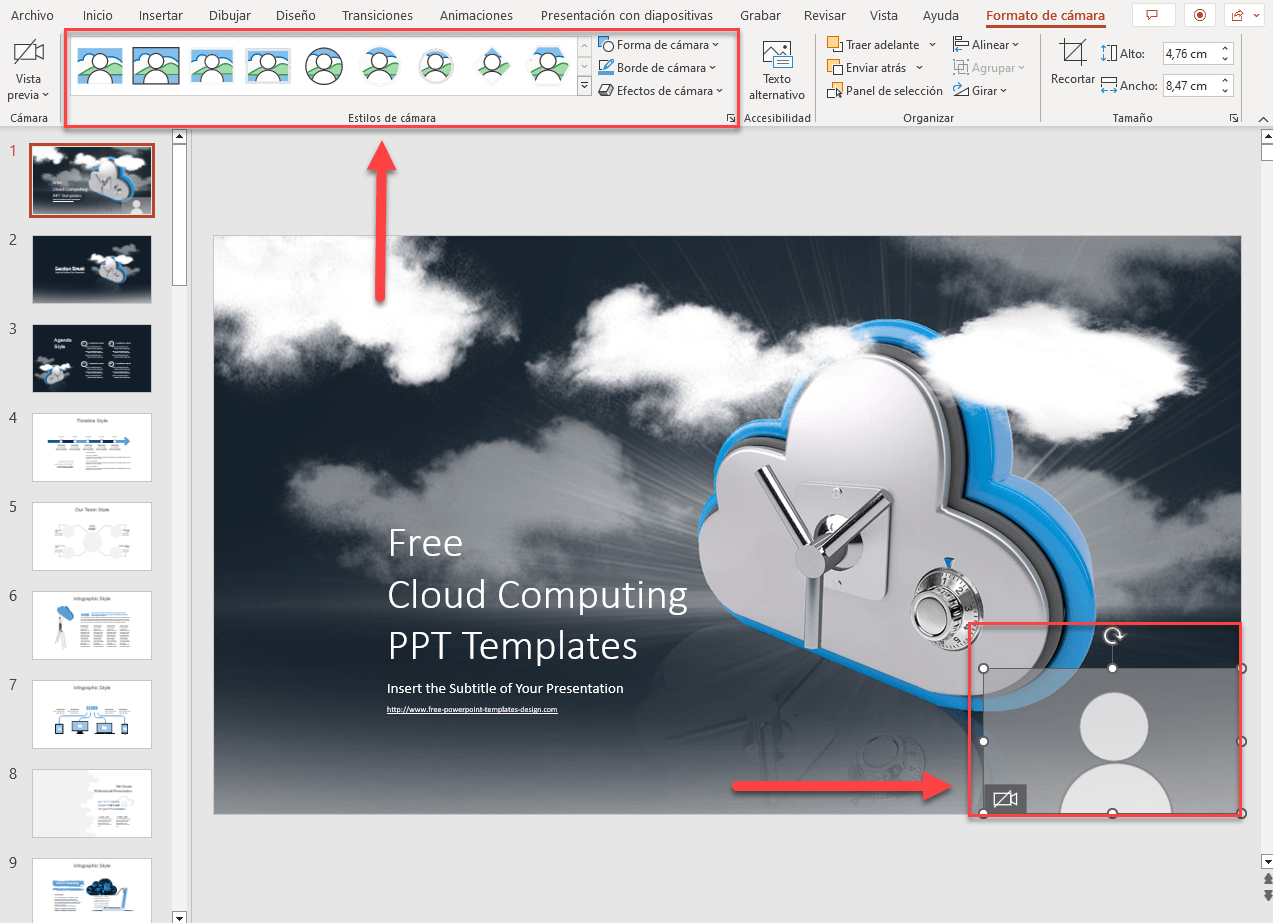 Cómo usar PowerPoint Cameo: añade una feed de video en vivo en tus ...